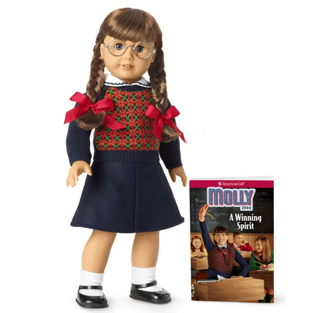 American Girl Molly McIntire 18 inch Doll, Gray Eyes, Brown Hair, 1944 ...