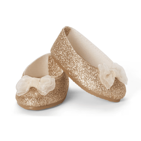 American Girl X Janie and Jack Glitter and Bows Shoes for 18 inch Dolls ...