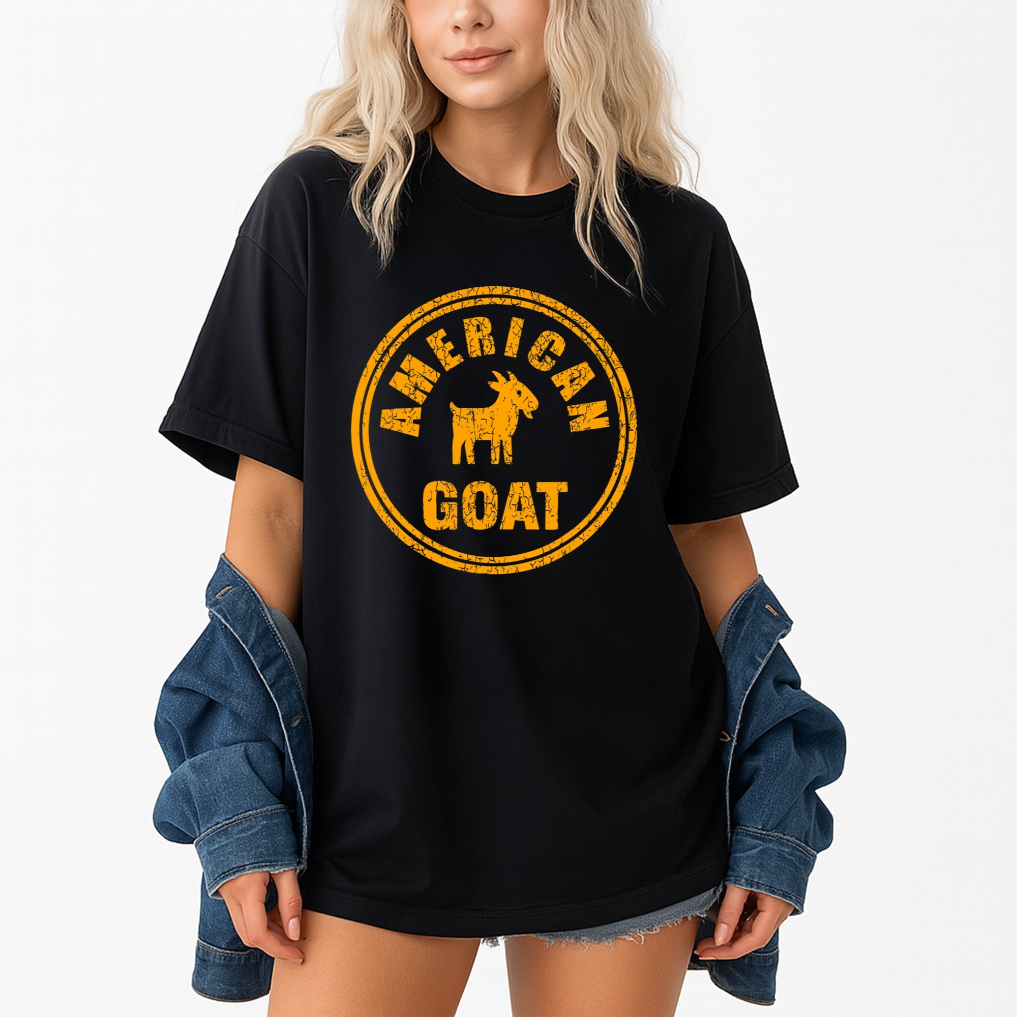 American Goat – T-Shirt, Hoodie & Sweatshirt – Patriotic Animal Design ...