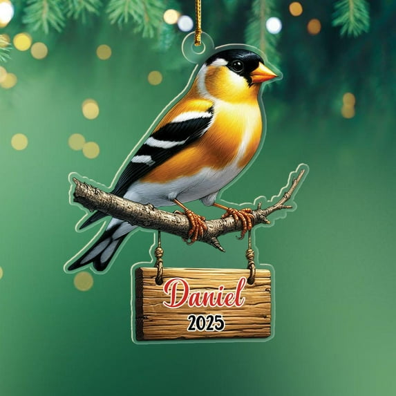 American Goldfinch Bird Shaped Ornament Gift for Birthday, Custom ...