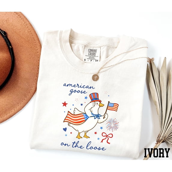 American Goose On The Loose Shirt, Funny 4th of July Shirt, Patriotic ...