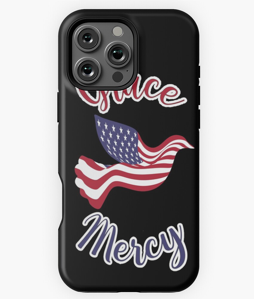 American Grace Mercy Flag Dove Phone Case for iPhone 16 15 14 13 12 11 ...