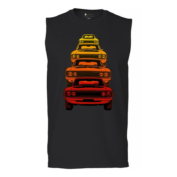 American Gradient Muscle Car Men's Muscle Shirt 1970 Vintage Classic ...