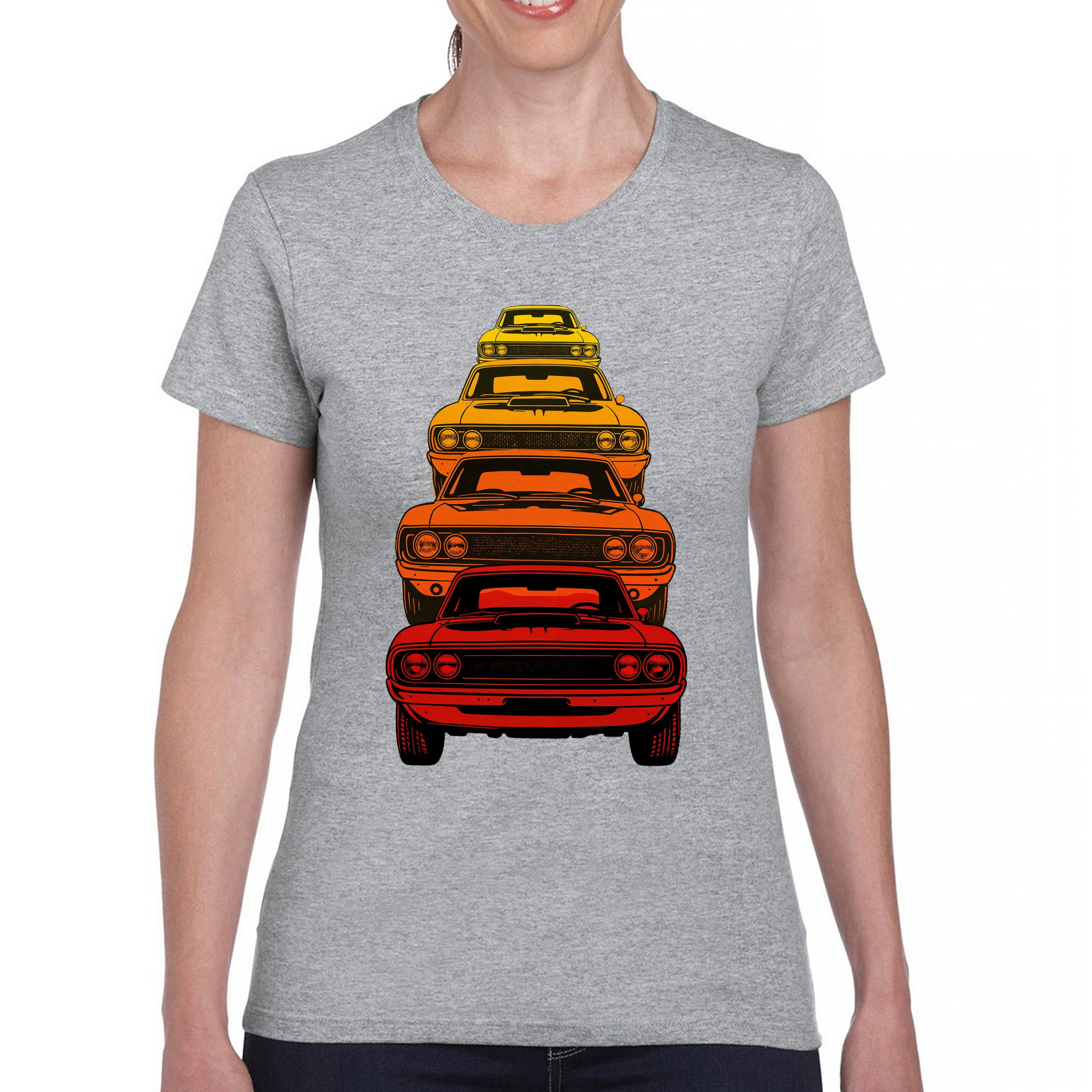 American Gradient Muscle Car T-Shirt 1970 Vintage Classic Perfomance ...