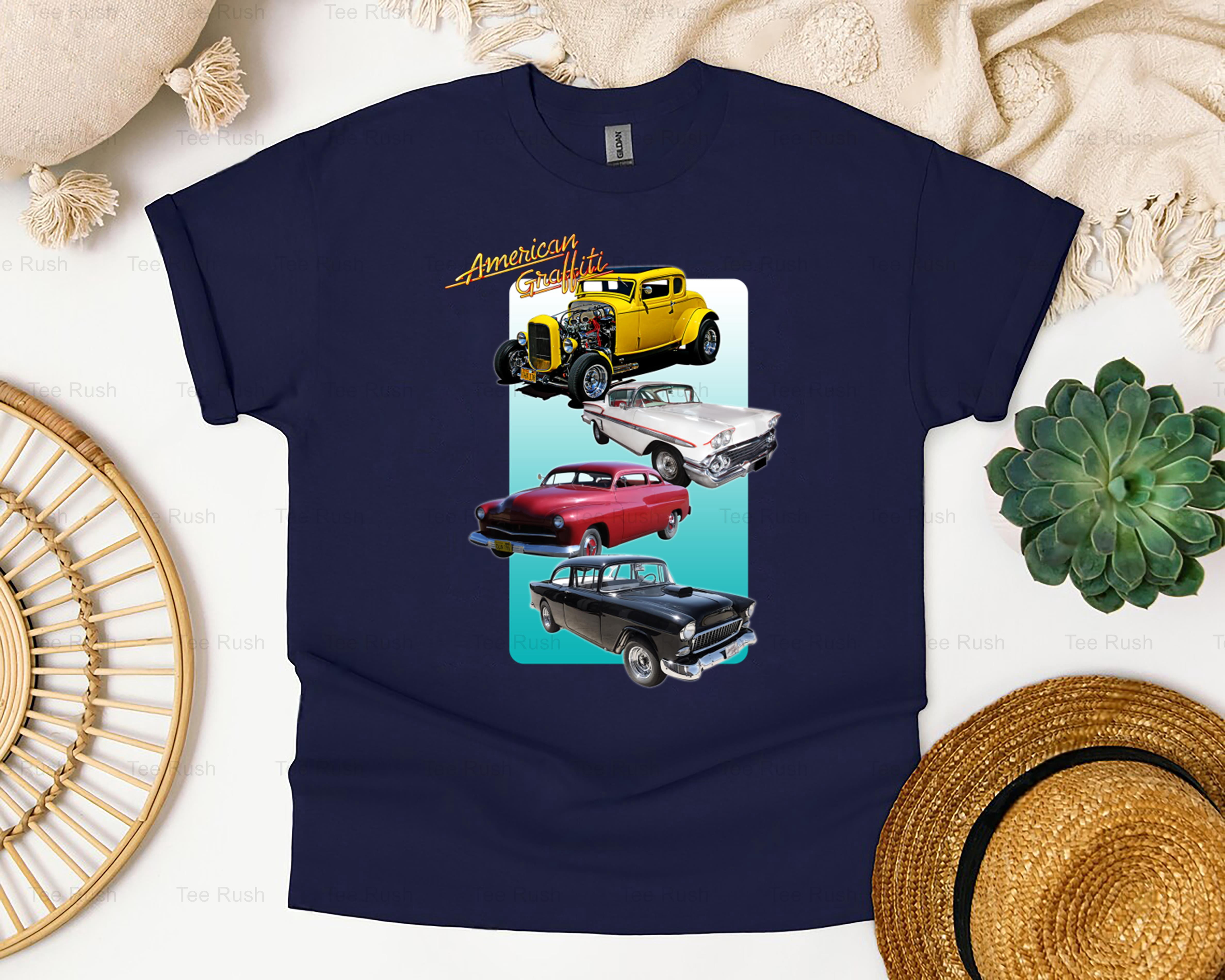 American Graffiti Classic 60s Movie George Lucas Cars Debbie,T-Shirt ...