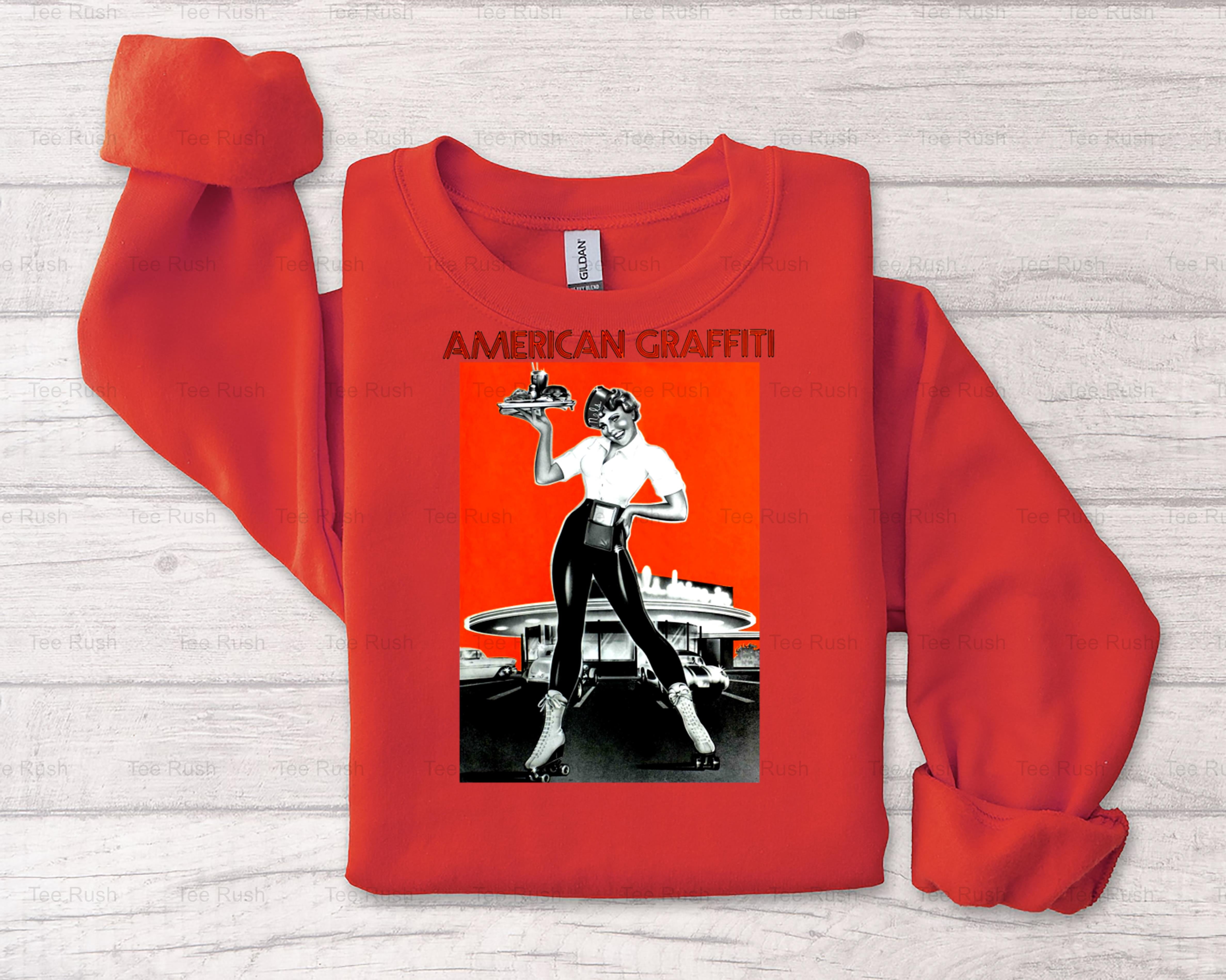 American Graffiti Classic 60s Movie George Lucas Cars Diner,T-Shirt, SW, Hoodie Unisex, up to ...
