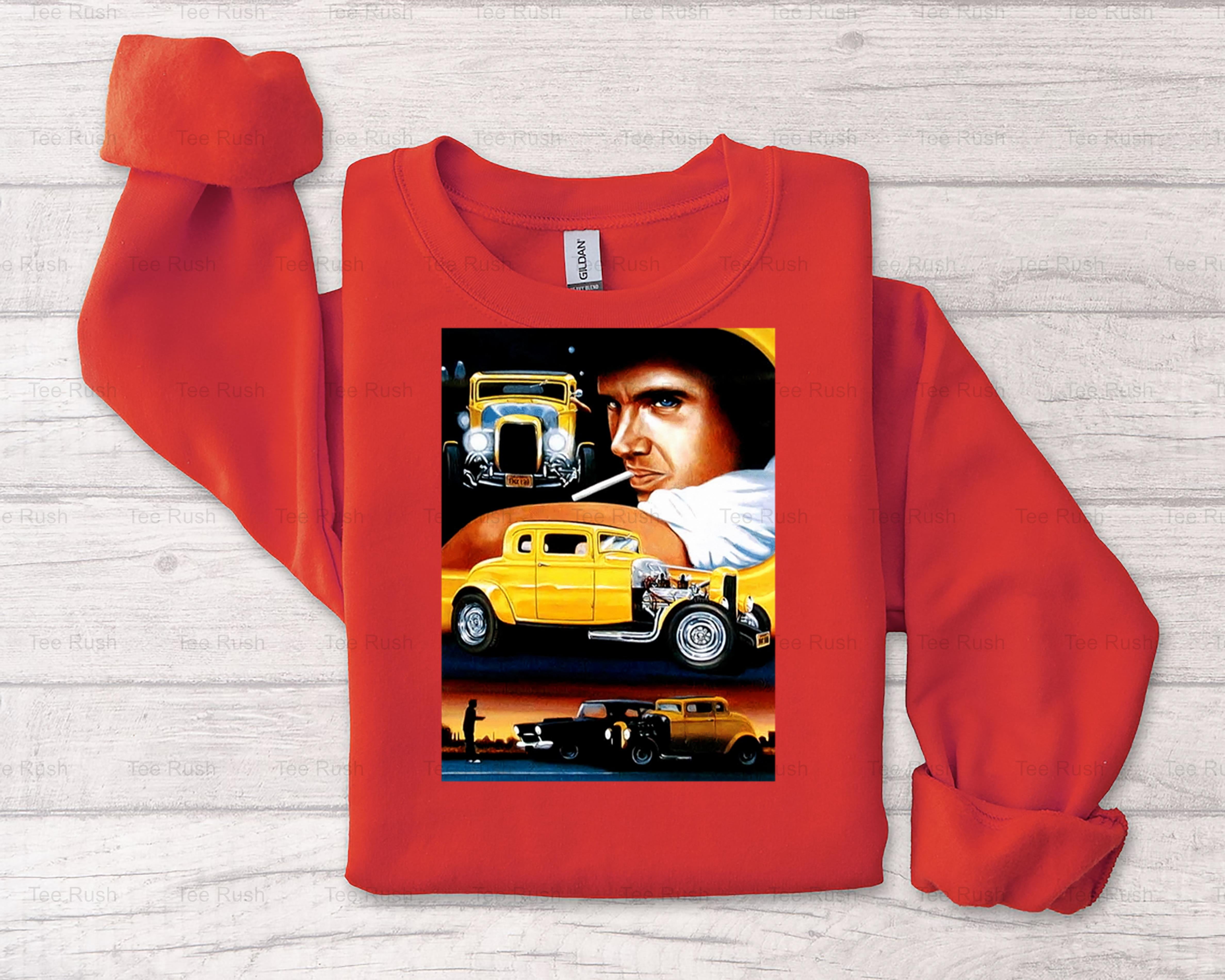American Graffiti Classic 60s Movie George Lucas Cars Mel's,,T-Shirt ...