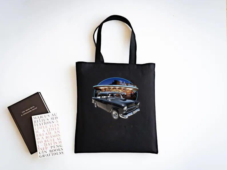 American Graffiti Classic 60s Movie George Lucas Cars Terry,, Tote Bag ...