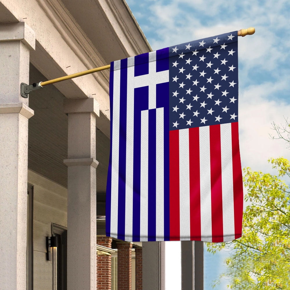 American Greece Flag Greek Friendship U.S.A Memorial Day Patriotic For ...