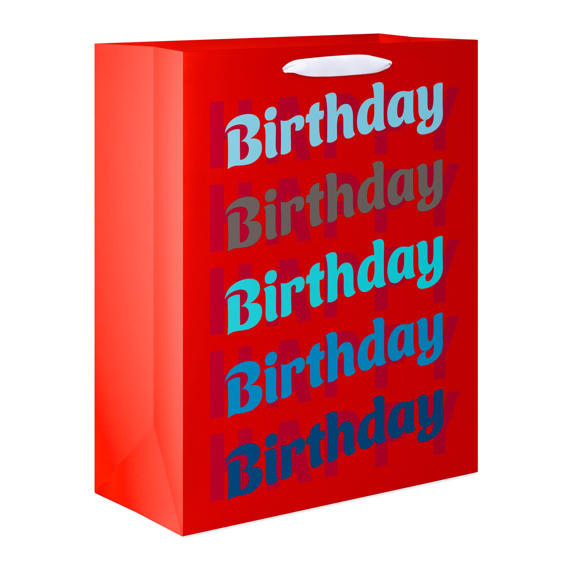 American Greetings 15.5 in. Extra Large Red Birthday Gift Bag, Happy ...