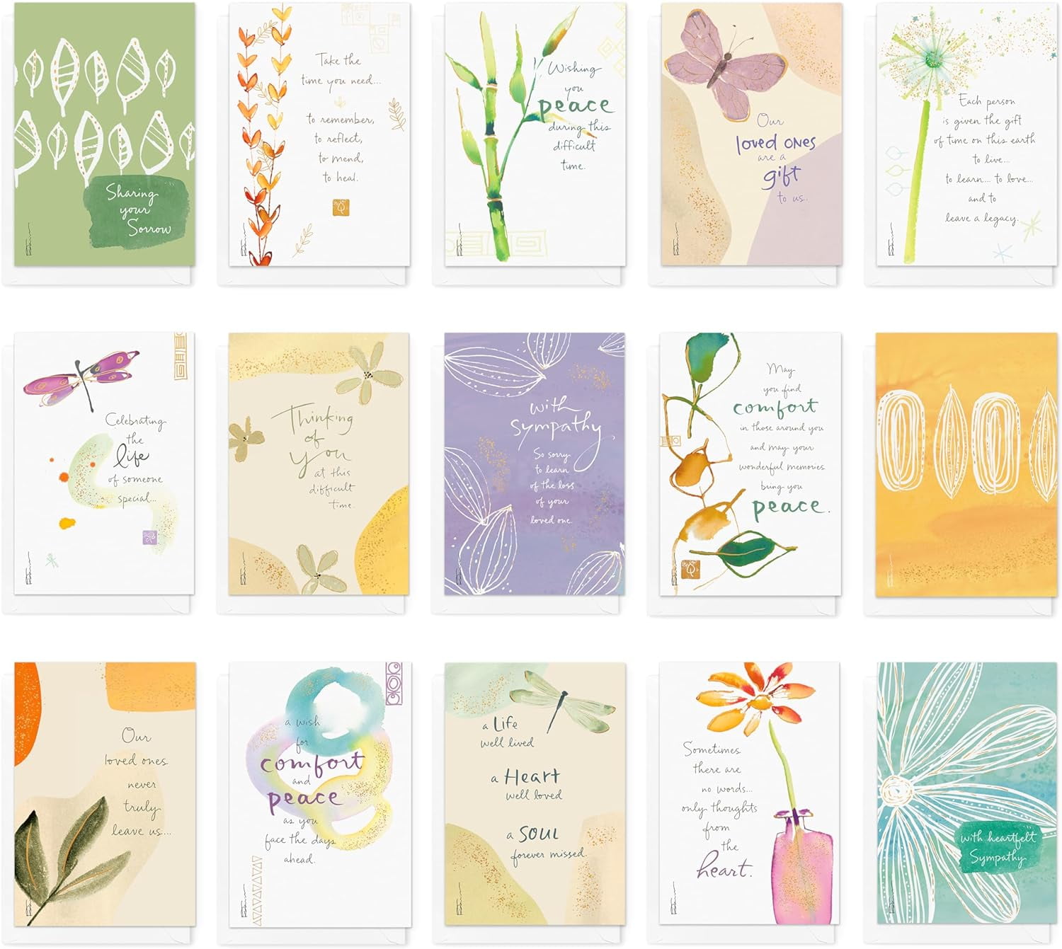 American Greetings 15-Count Sympathy Card Assortment with Envelopes and ...