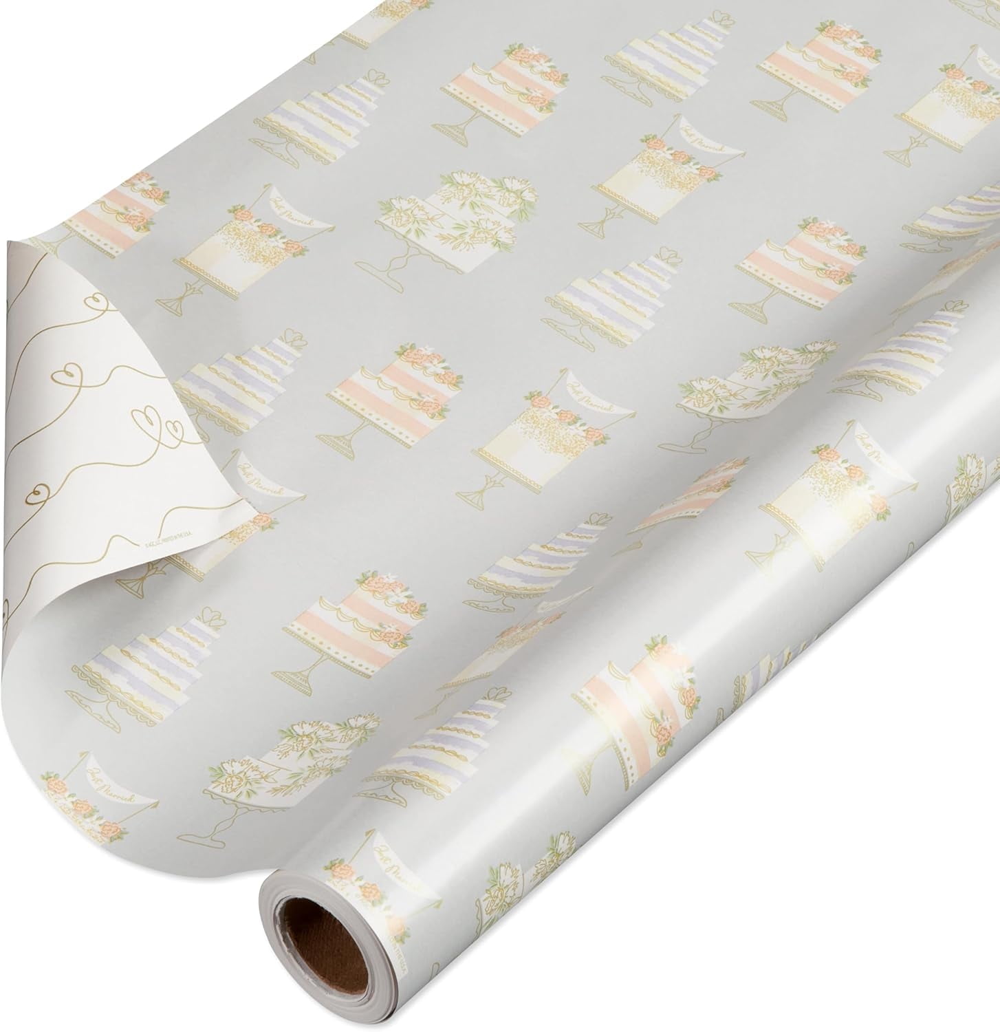 American Greetings 175 sq. ft. Reversible Wrapping Paper for Weddings ...