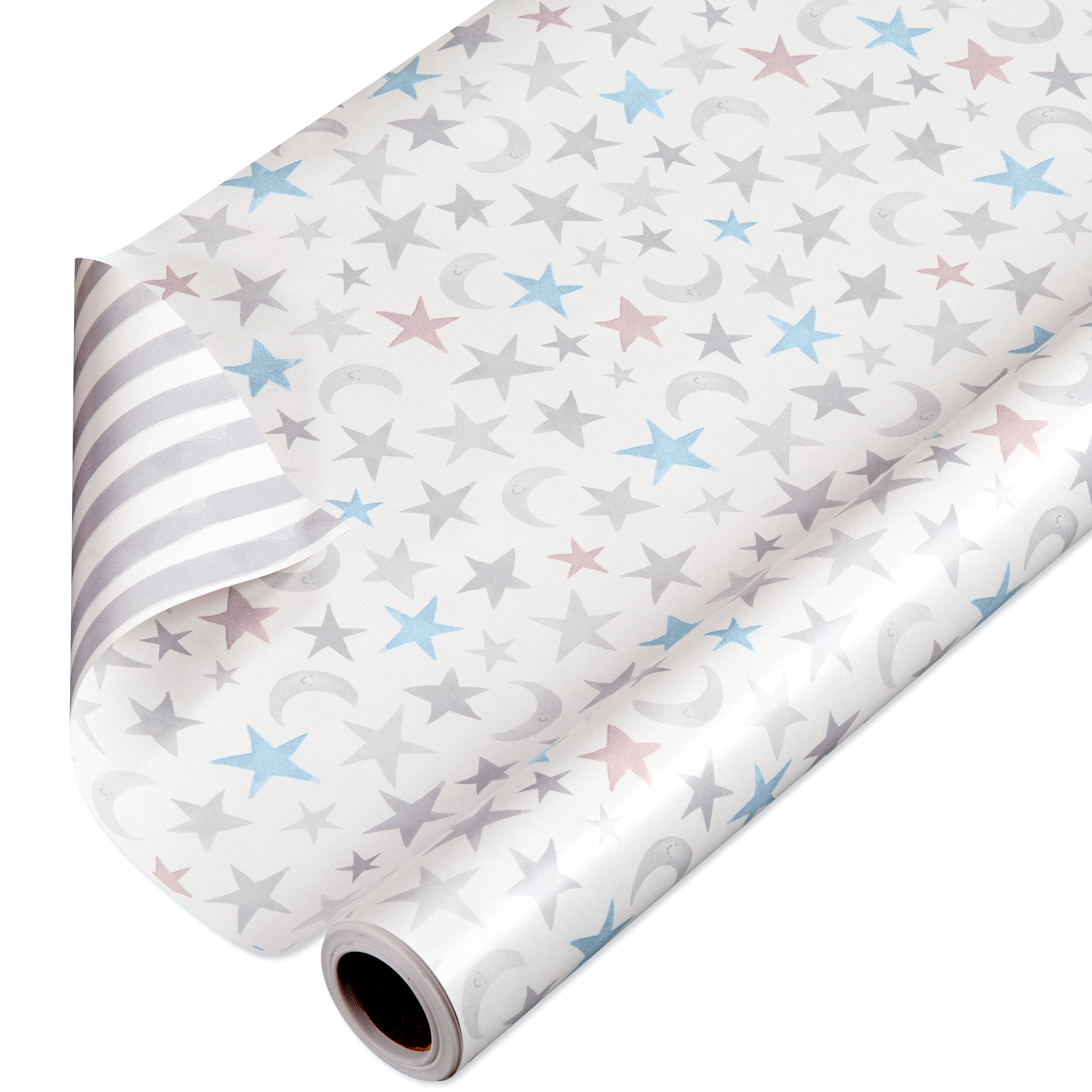 American Greetings 175 sq. ft. Reversible Wrapping Paper for Baby ...