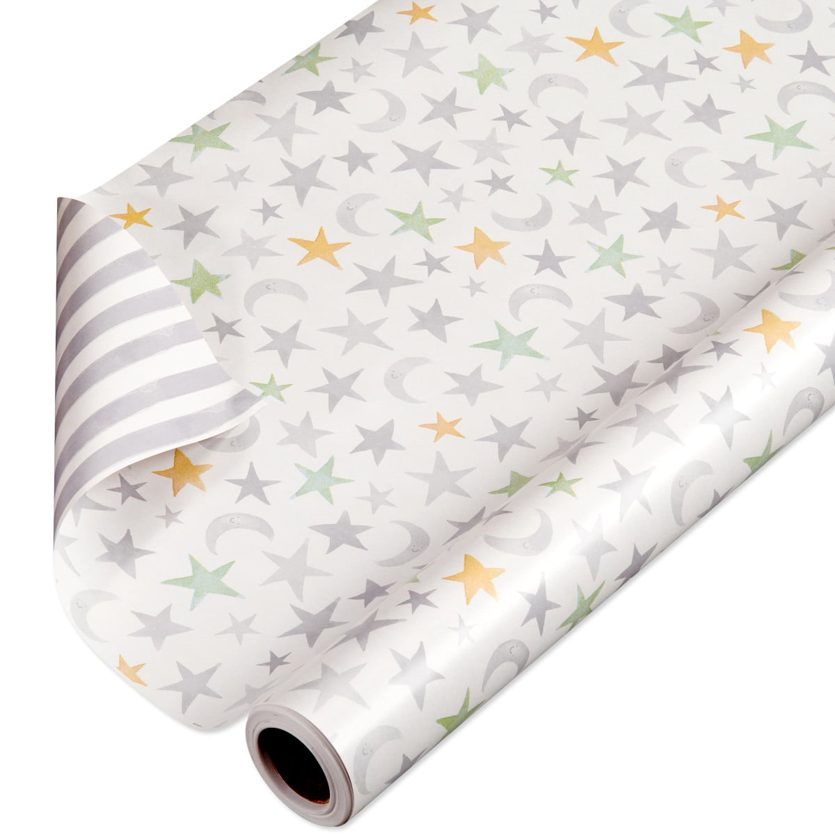 American Greetings 175 sq. ft. Reversible Wrapping Paper for Baby ...