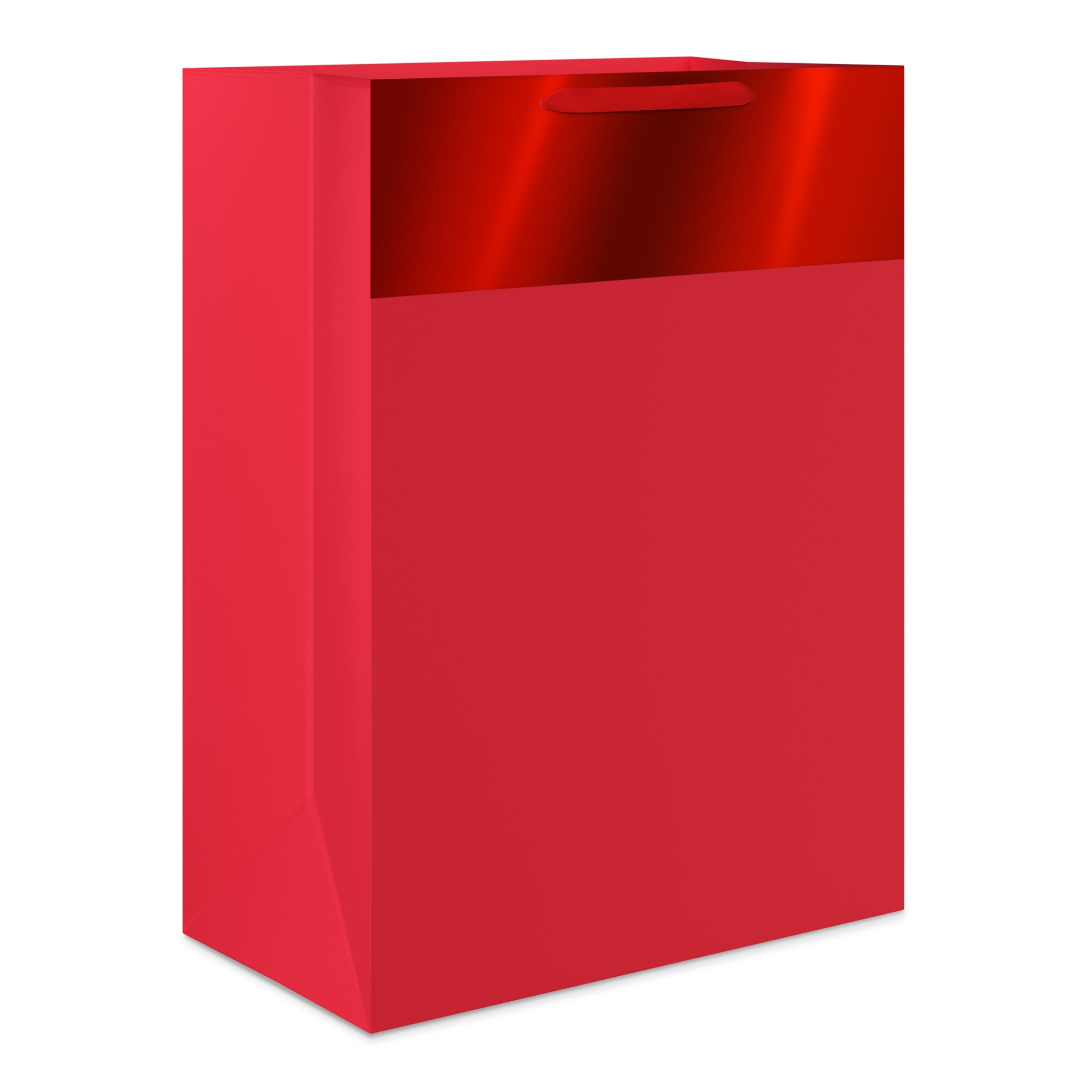 American Greetings 20 in. Jumbo Red Gift Bag with Glitter for Christmas ...