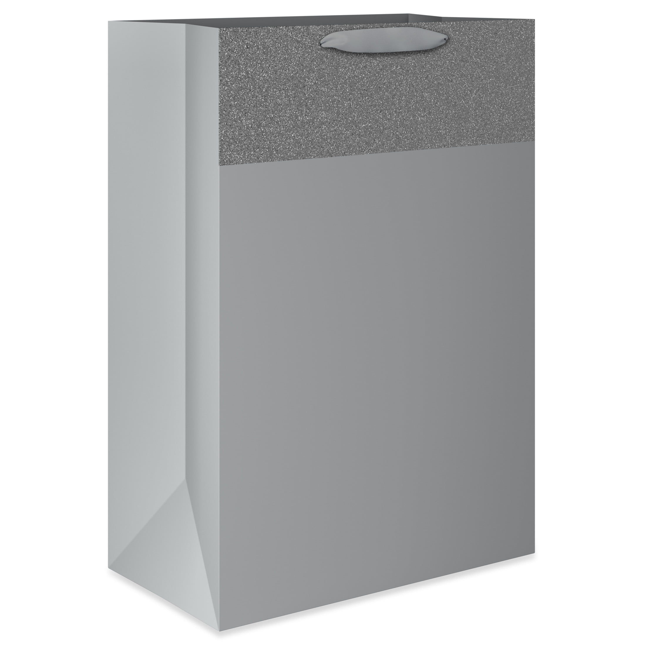 American Greetings 20 in. Jumbo Silver Gift Bag with Glitter for ...