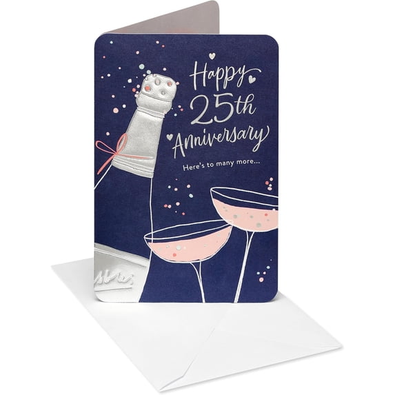 American Greetings 25th Anniversary Card (To Many More) - Walmart.com