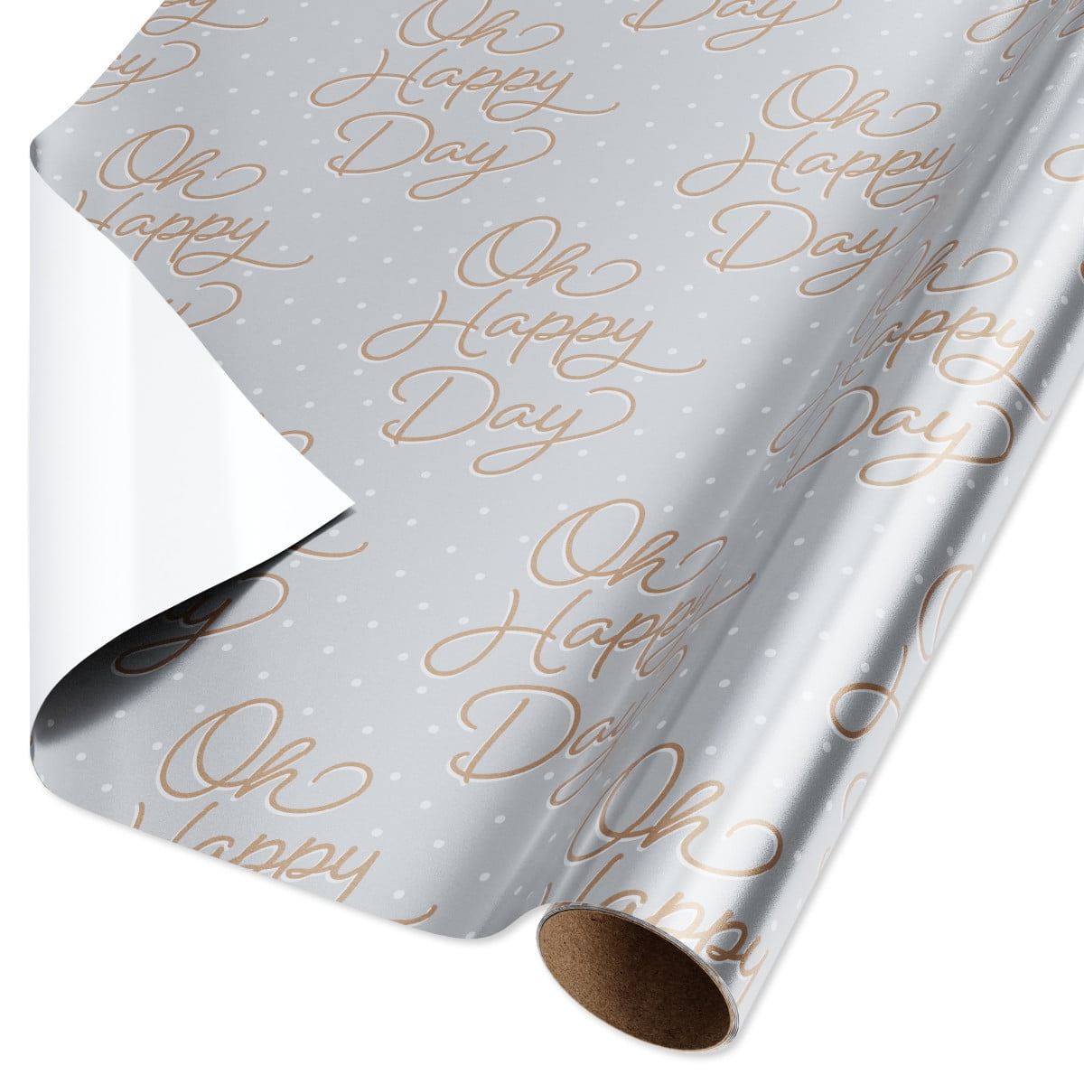 American Greetings 30 in. Wedding or Engagement Foil Wrapping Paper ...