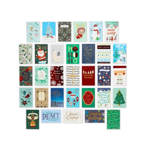 American Greetings Deluxe Christmas Card Bundle, Bulk Variety (32-Count ...