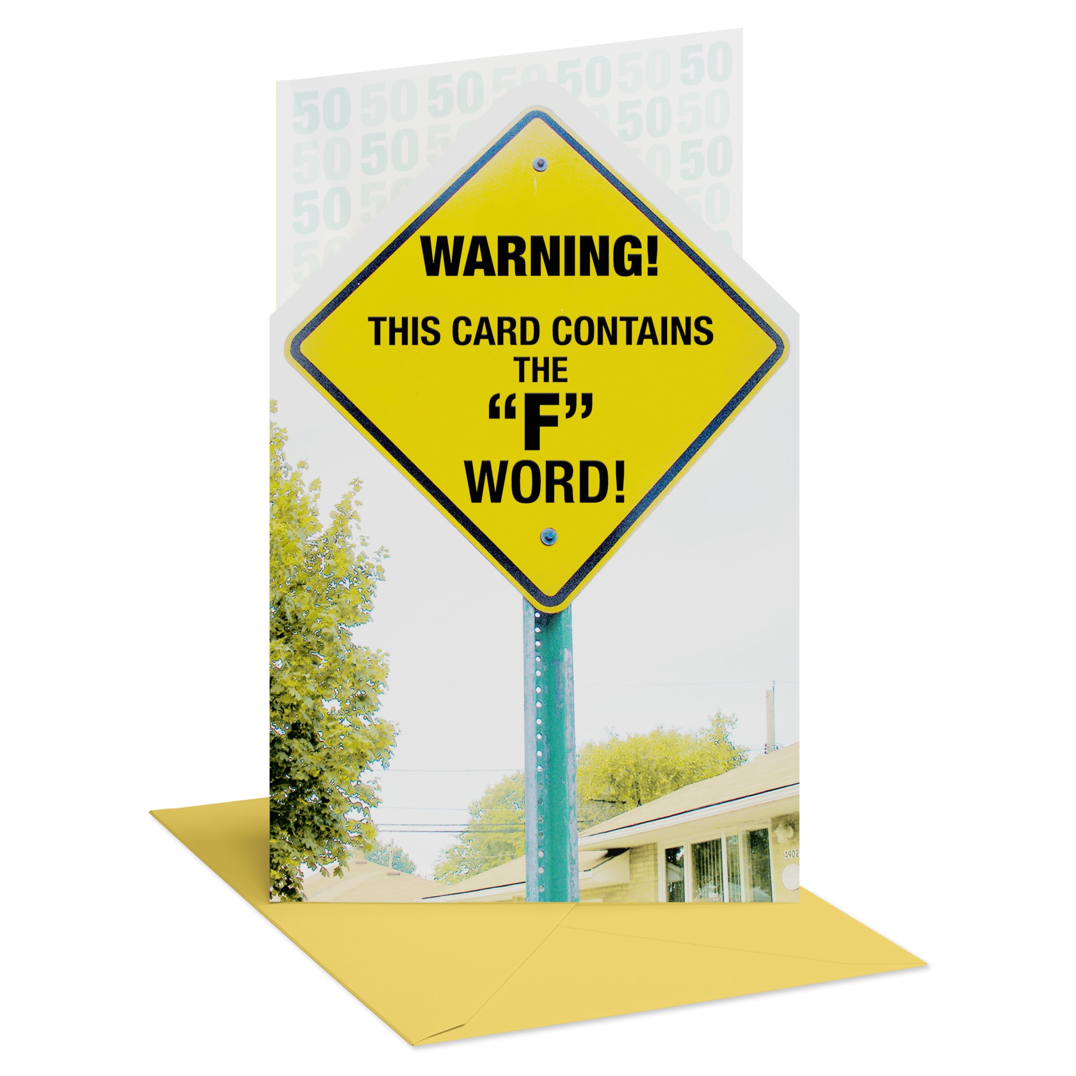 American Greetings 50th Birthday Card for Anyone (Warning Sign ...