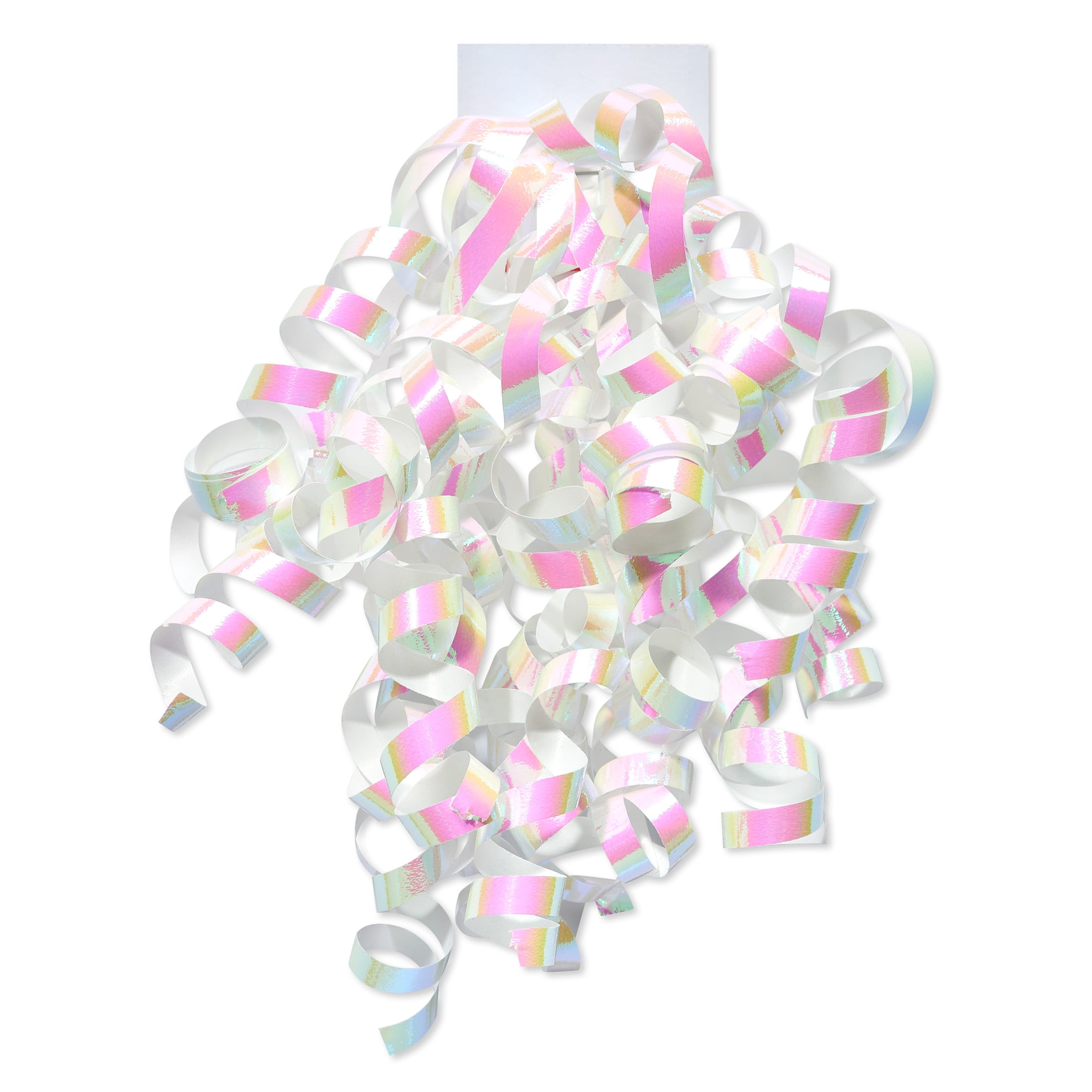 American Greetings 9 in. White Iridescent Curly Poly Gift Bow for ...