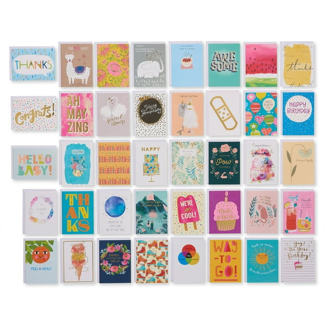 American Greetings All-Occasion Cards Assortment, Birthday, Thank You ...
