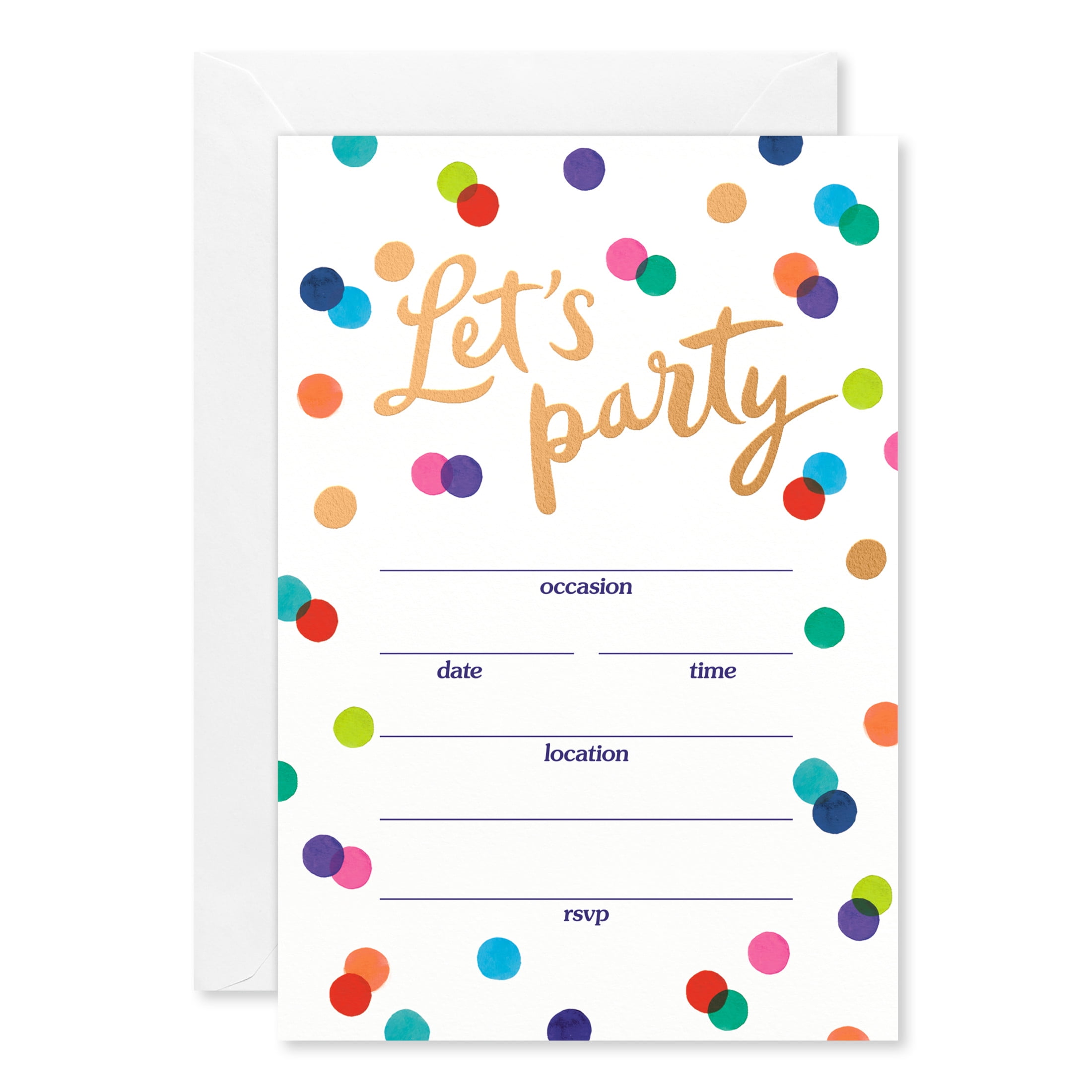 American Greetings Stationery Party Invitations, Let's Party (20-Count ...