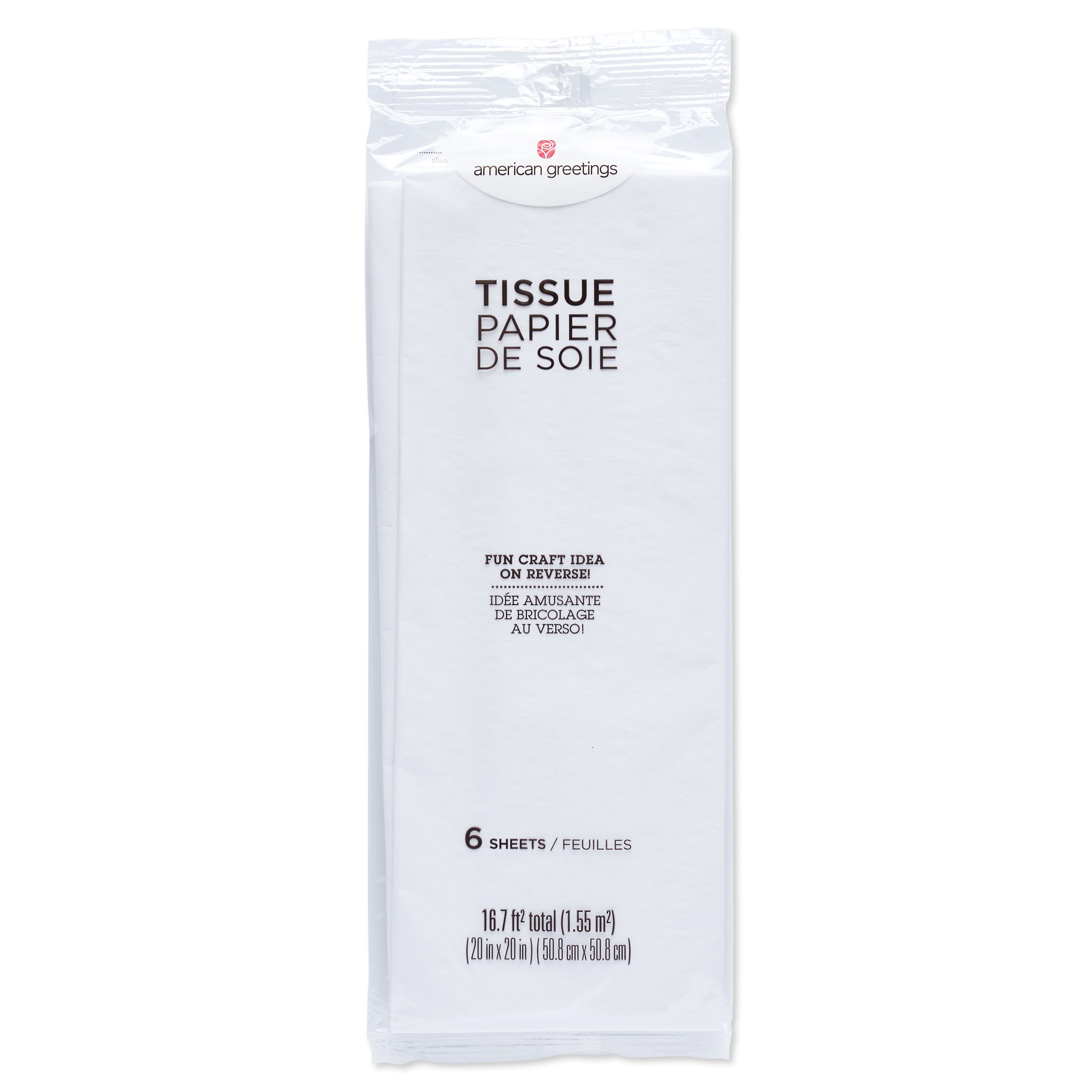 American Greetings All Occasion White Tissue Paper, 20 in. x 20 in. (6 ...