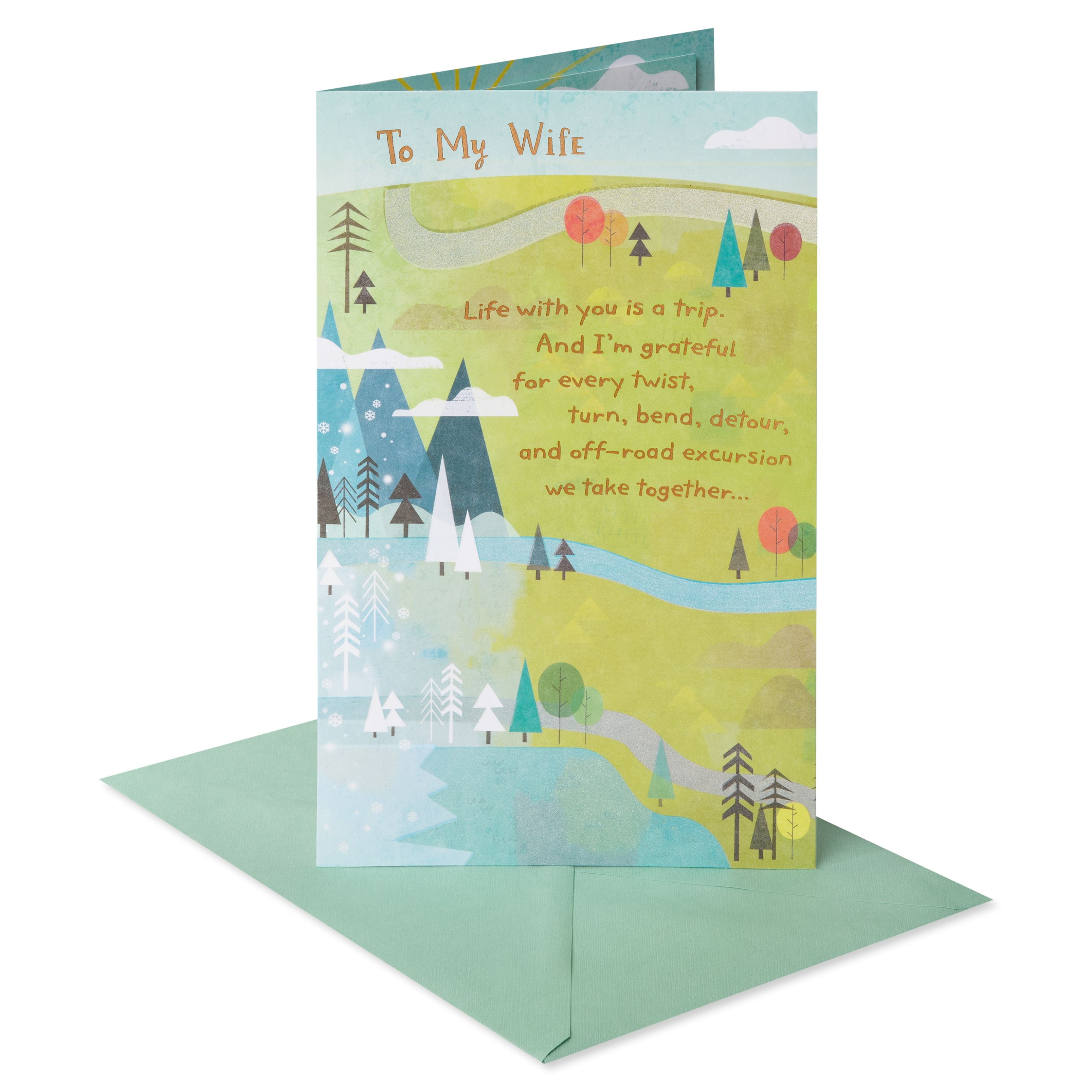 American Greetings Anniversary Card for Wife (Life is a Trip) - Walmart.com