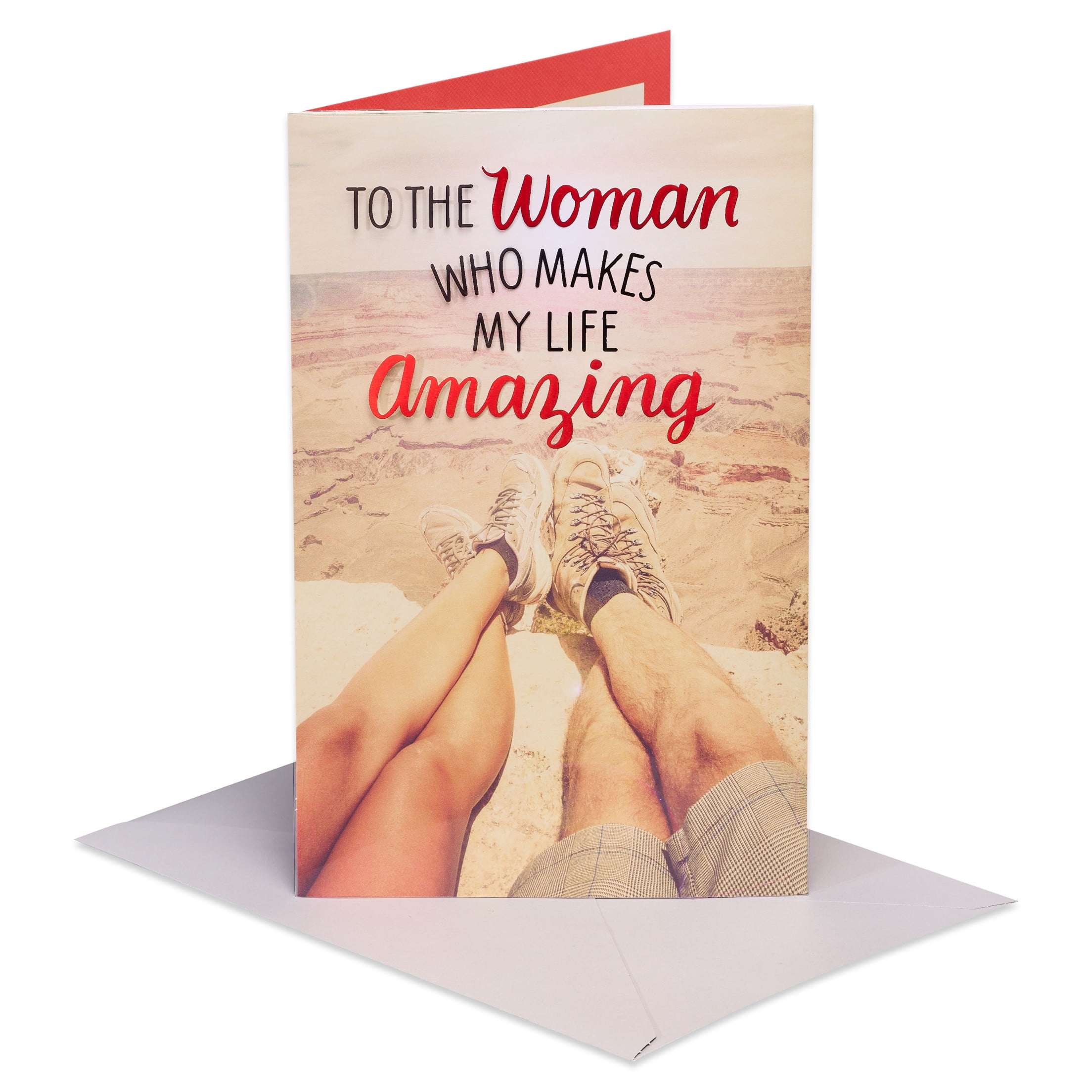 American Greetings Romantic Anniversary Card for Wife (To the Woman Who Makes My Life Amazing ...