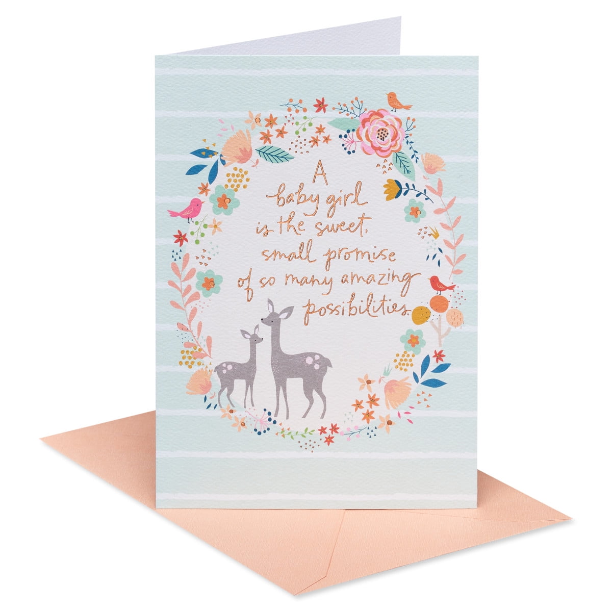 American Greetings New Baby Girl Card - Welcome Little One, Birth ...