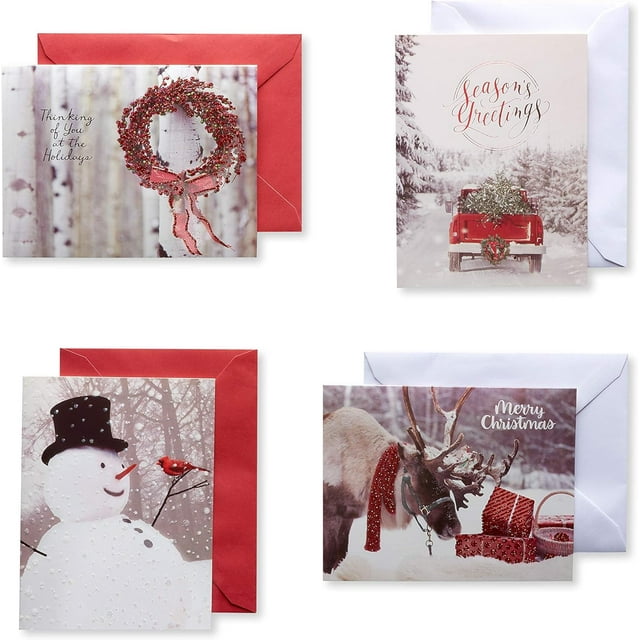 American Greetings Boxed Christmas Cards with Envelopes, Photo Pinwheel ...