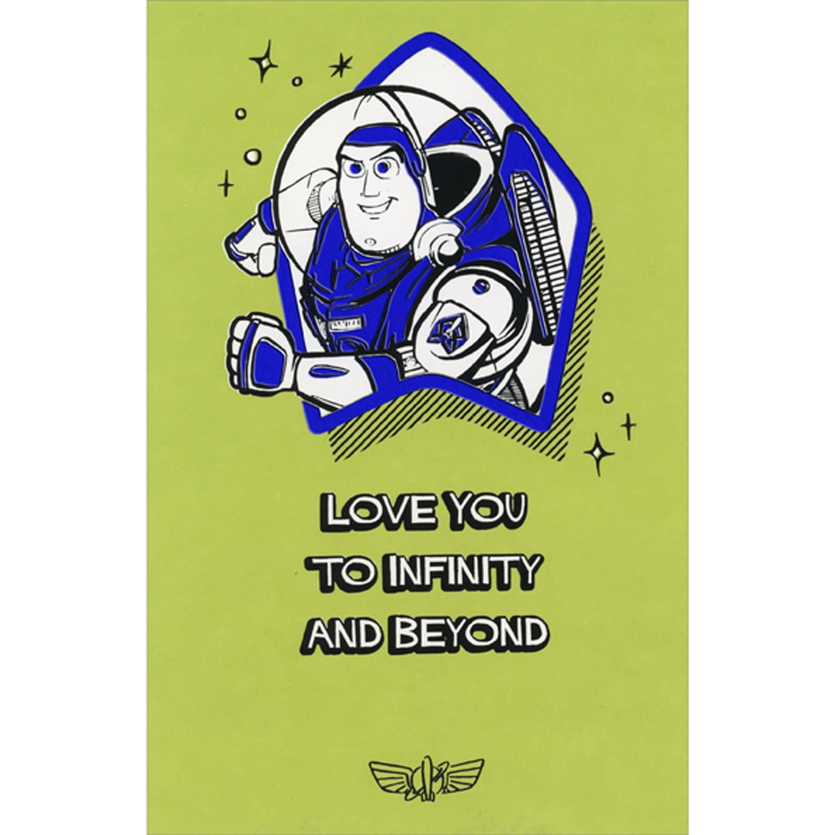 American Greetings Buzz Lightyear Blue Foil on Green: Love You to ...