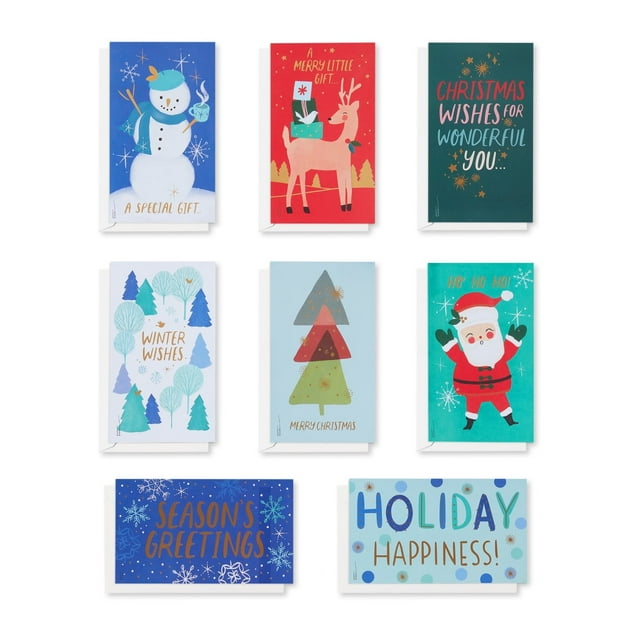 American Greetings Christmas Cards with Envelopes, Money Gift Card ...