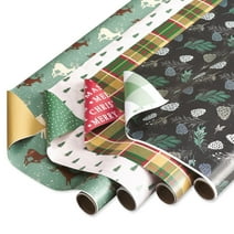 DaySpring - A Cozy Christmas - 4 Reversible Christmas Wrapping Paper ...