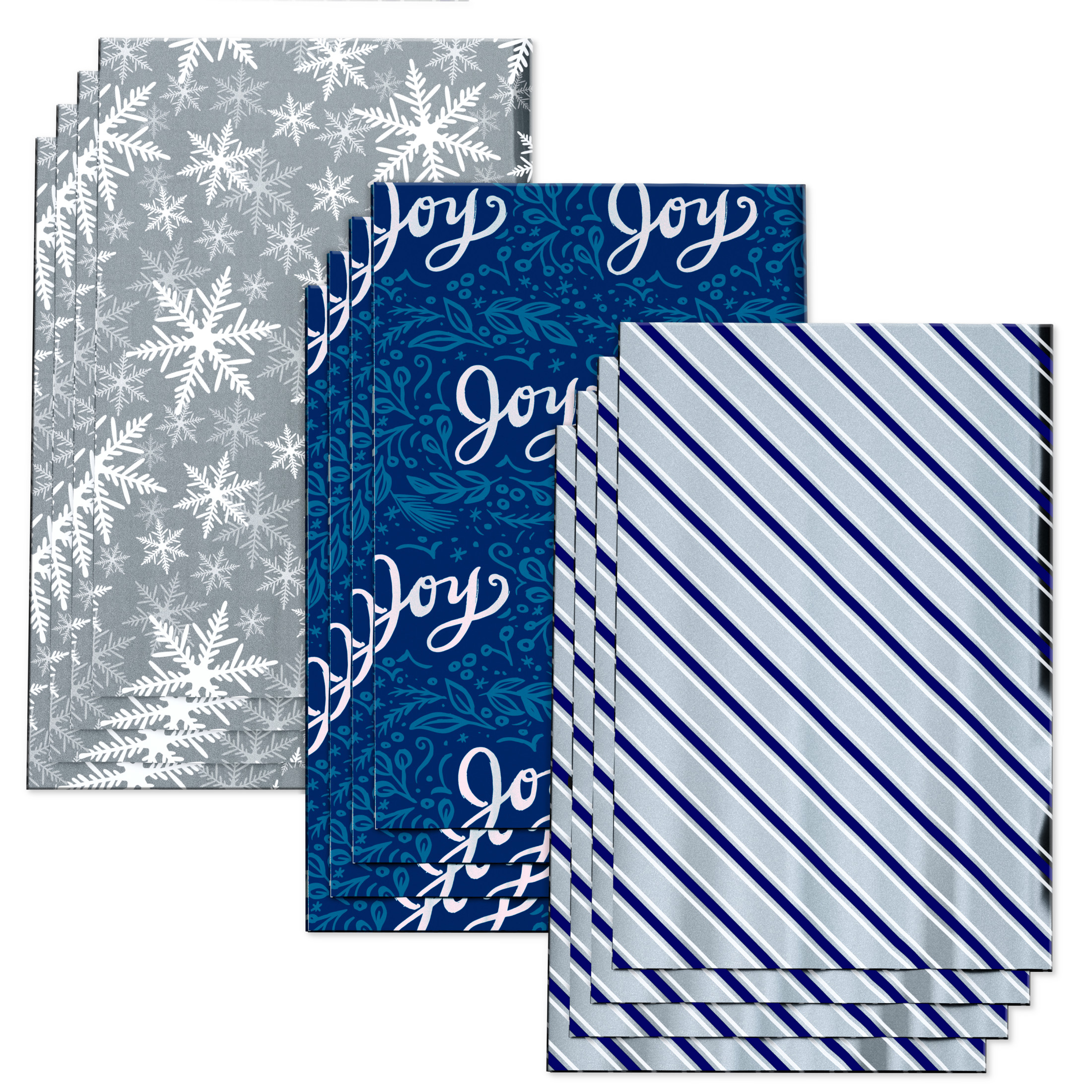 American Greetings Christmas Wrapping Paper Sheets, Snowflakes ...