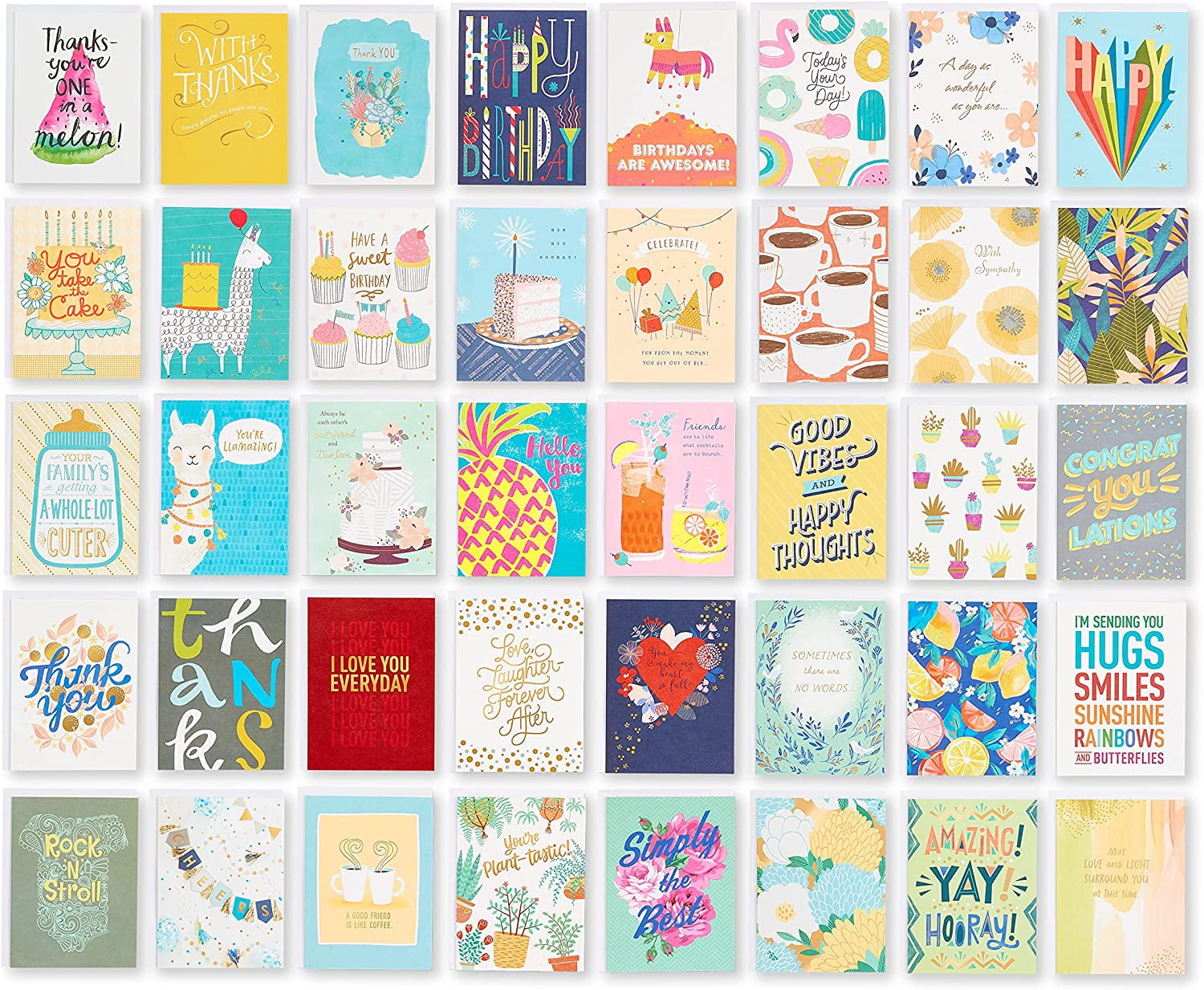 American Greetings Deluxe All Occasion Cards with Envelopes - Birthday ...