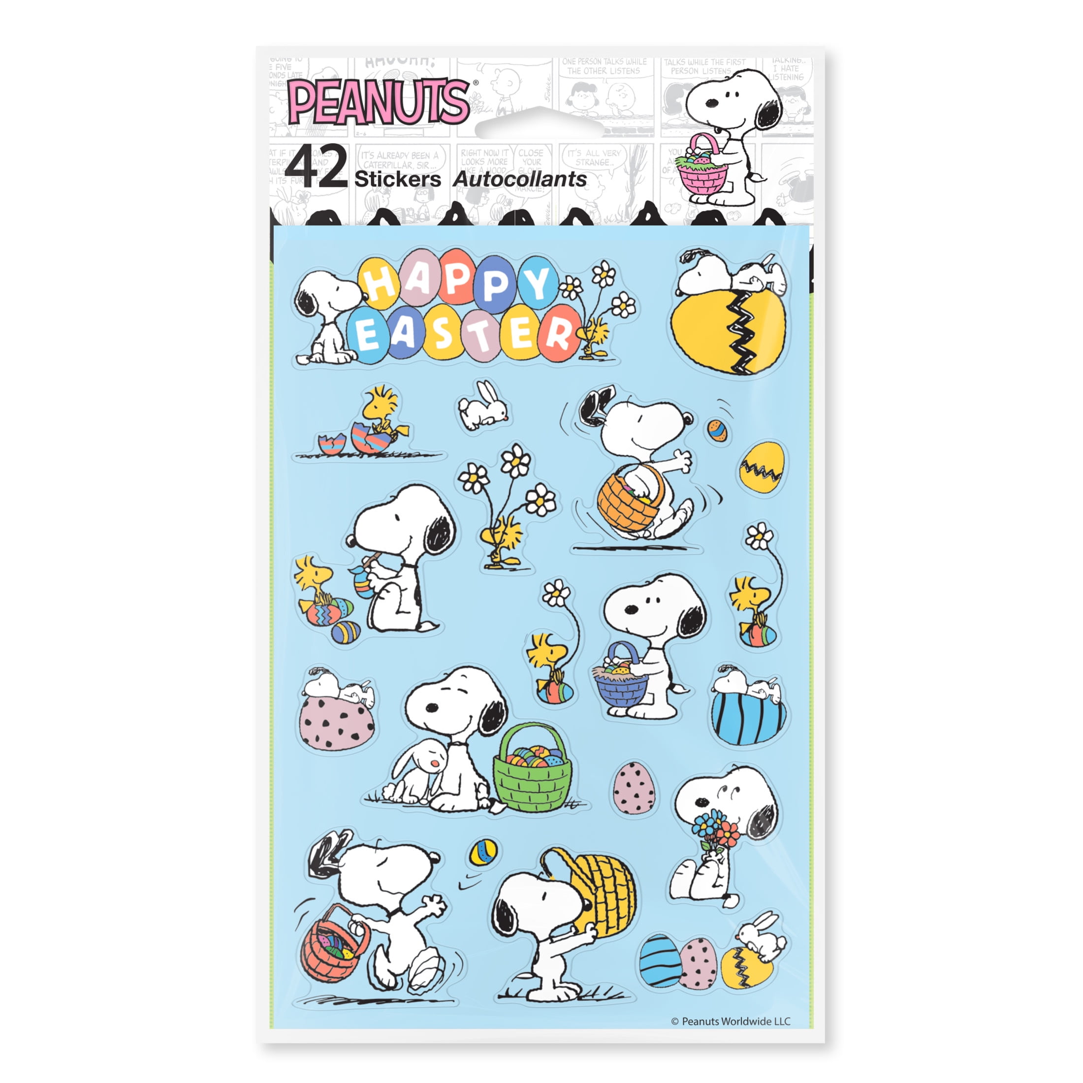 American Greetings Peanuts Easter Stickers, Snoopy and Woodstock (42 ...
