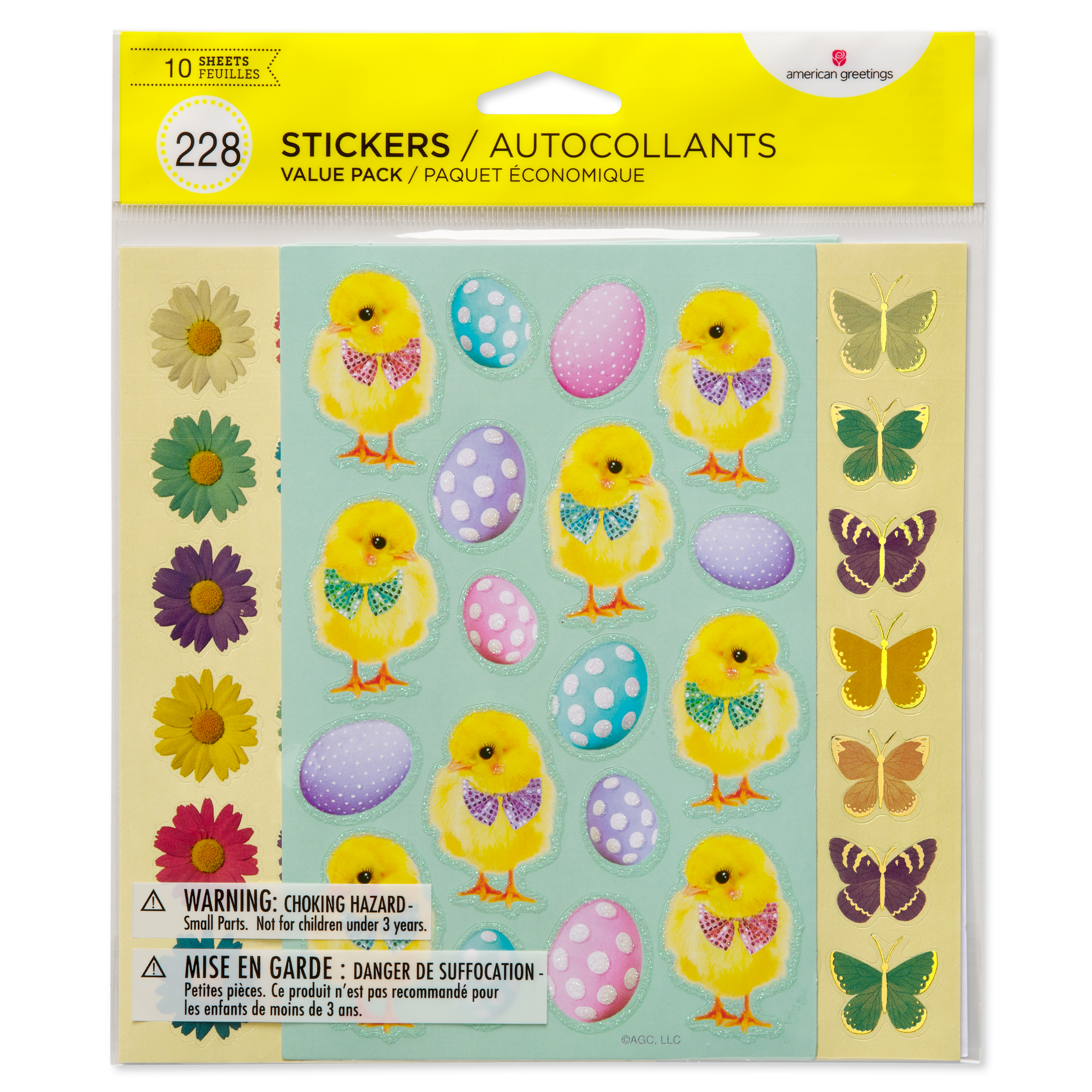 American Greetings Easter Variety Pack, Bunny, Chicks (2-sheets, 48 ...