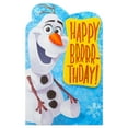 American Greetings Frozen Olaf Birthday Card with Glitter - Walmart.com