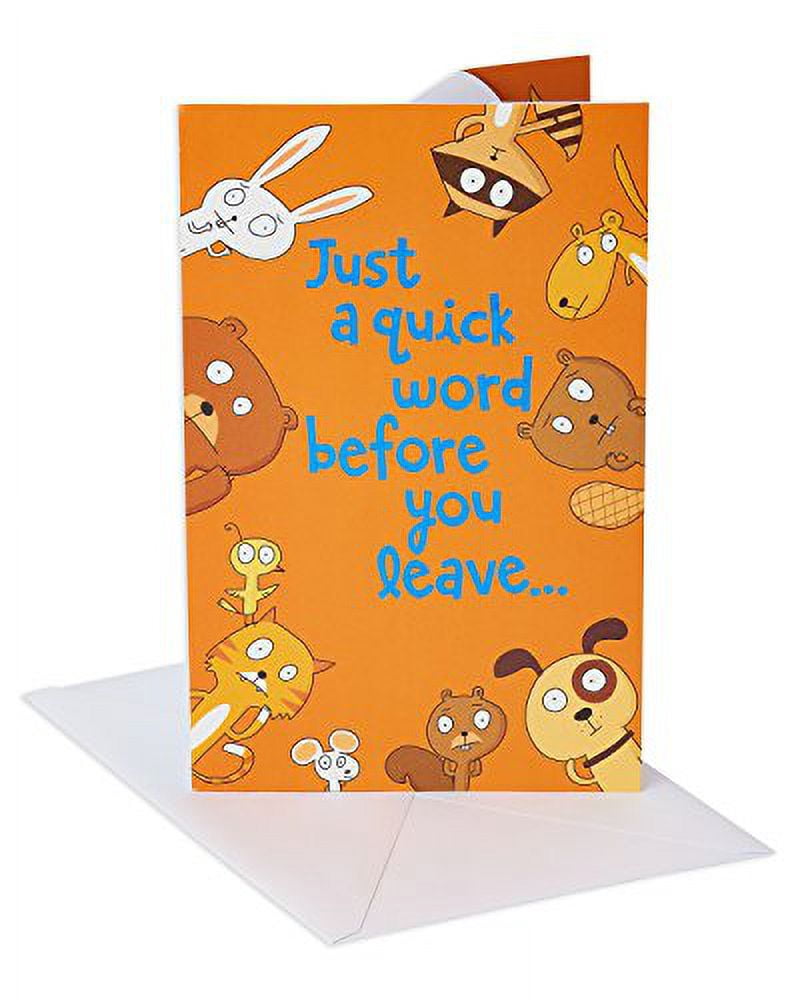 American Greetings Funny Goodbye Card (Don't Leave) - Walmart.com