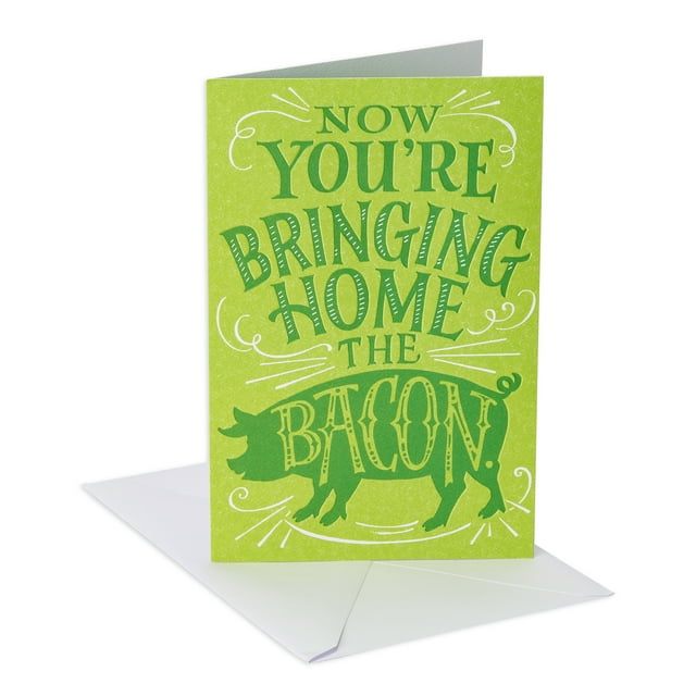 American Greetings Funny New Job Card (Bringing Home the Bacon ...