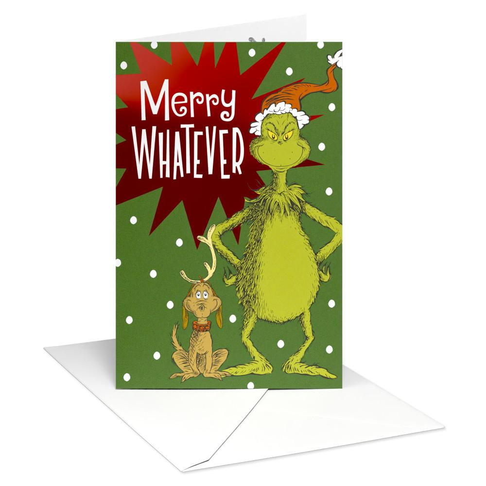 American Greetings Grinch and Max Christmas Cards, Merry Whatever (18 ...