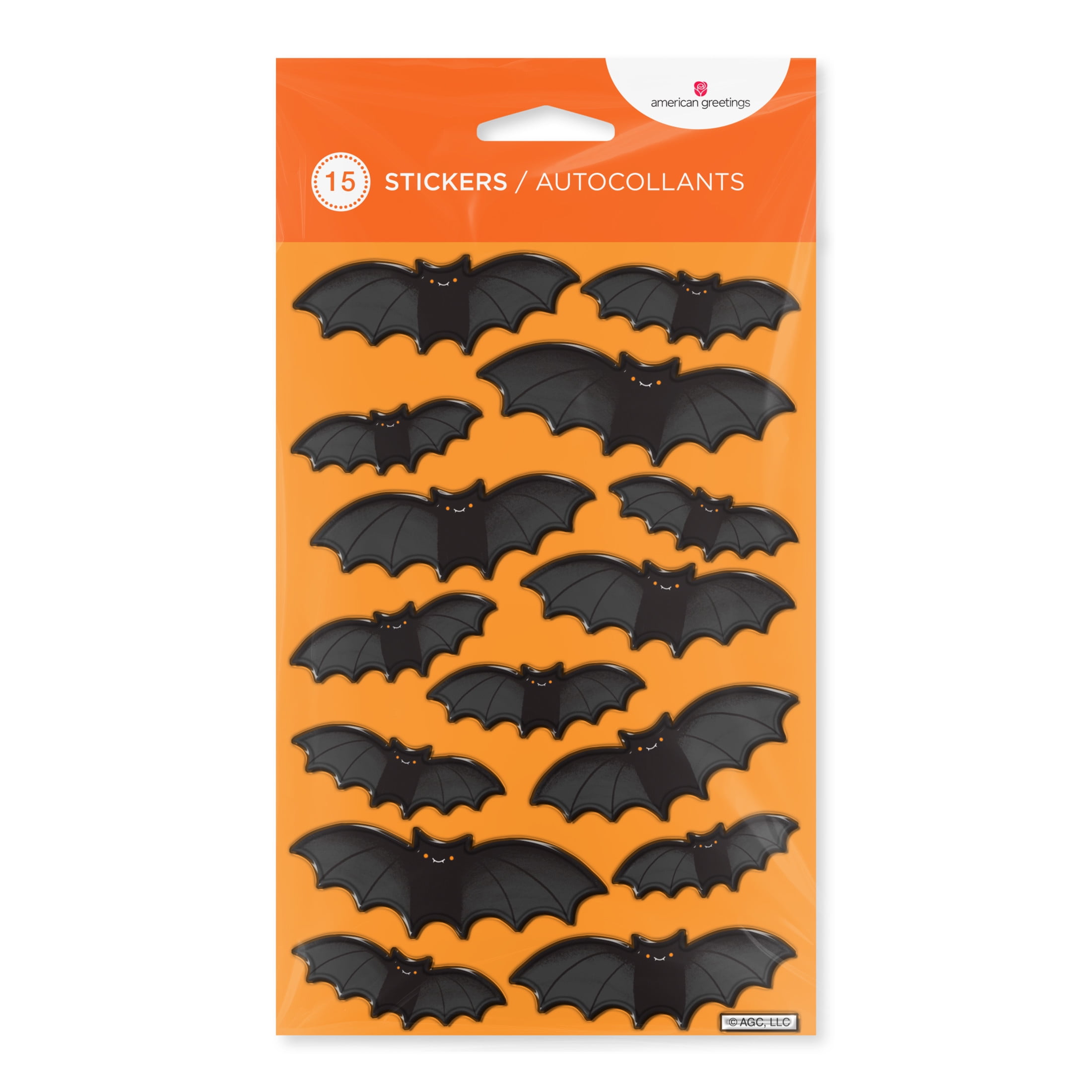 American Greetings Halloween Dimensional Bat Stickers (1-Sheet, 15 ...