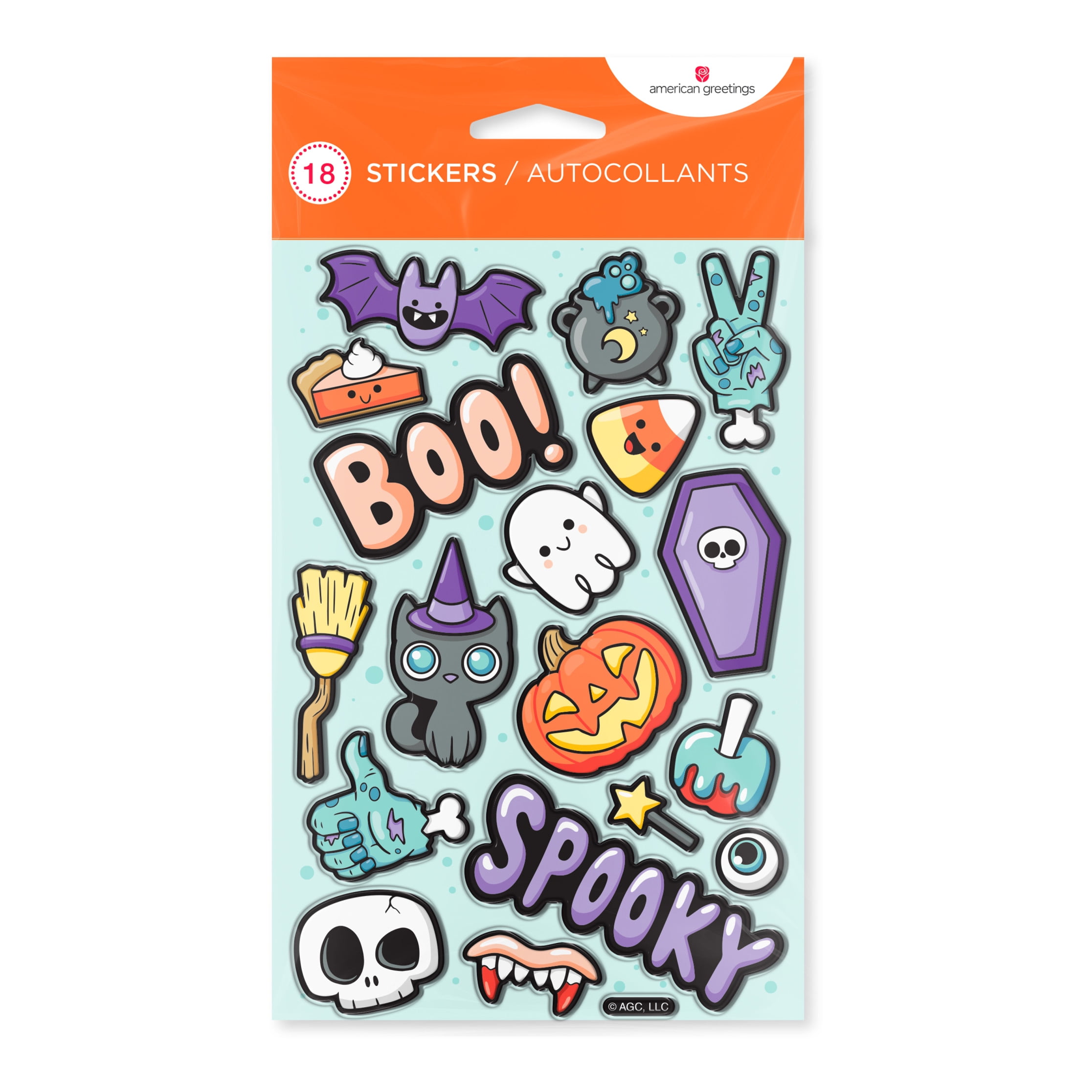American Greetings Halloween Dimensional Stickers, Boo & Spooky ( 1 ...