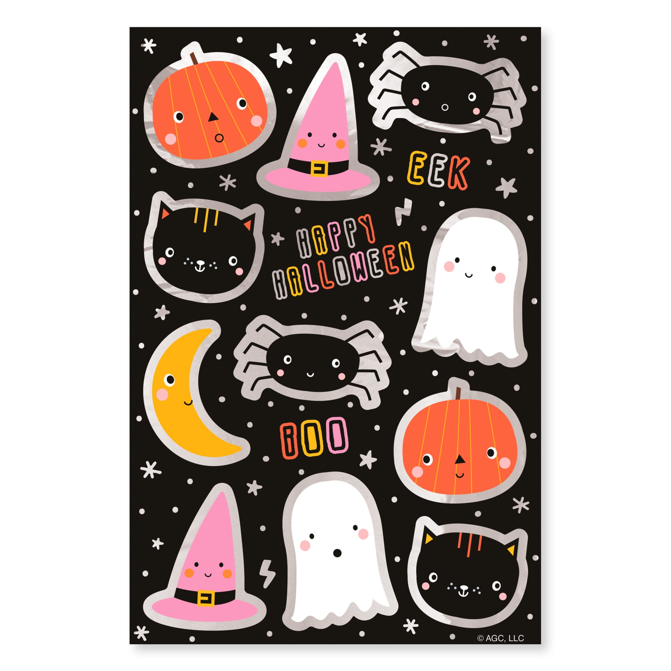 American Greetings Halloween Sticker Sheets, Traditional Flat Finish ...