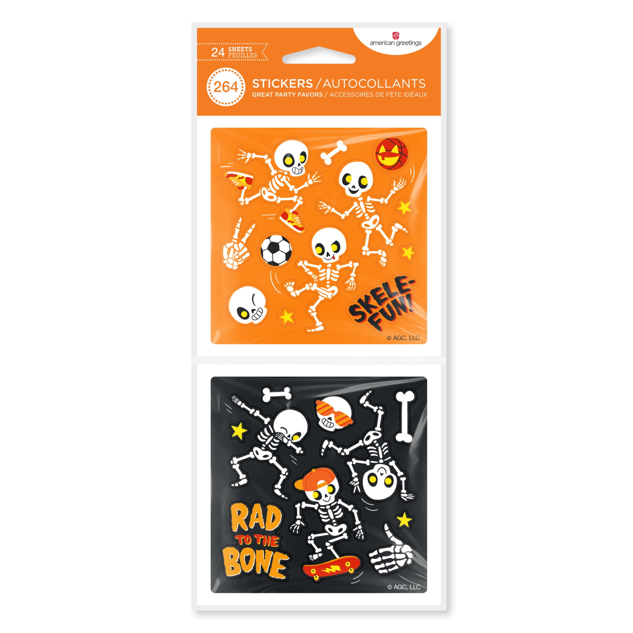 American Greetings Halloween Sticker Treat Packs, Skeleton Sports & Fun ...