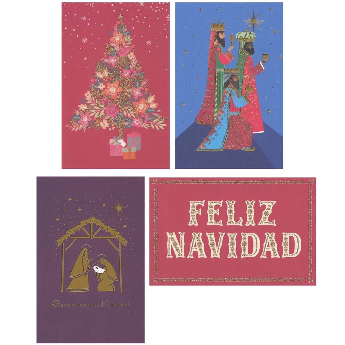 American Greetings Hispanic Assortment: Tree, Three Kings, Feliz ...