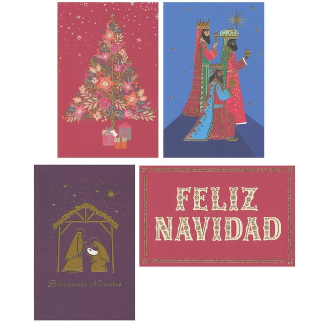 American Greetings Hispanic Assortment: Tree, Three Kings, Feliz ...