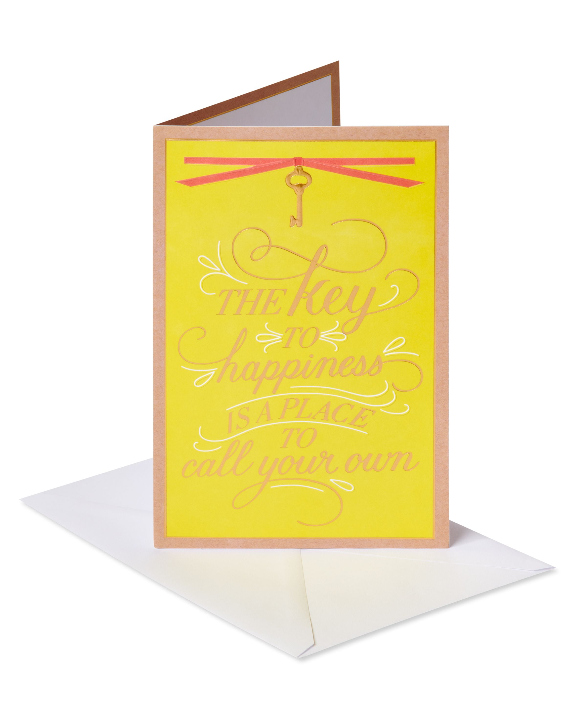 American Greetings Key to Happiness New Home Card with Ribbon - Walmart.com